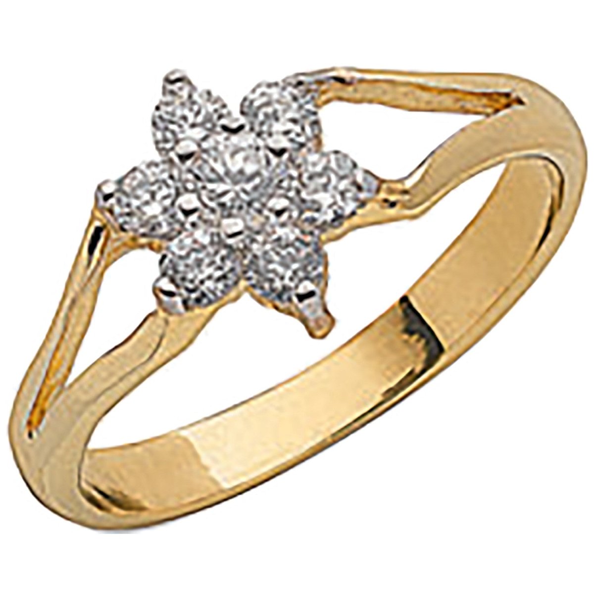 9ct Yellow Gold CZ Baby Ring – Delicate Sparkle – Samuel Perry