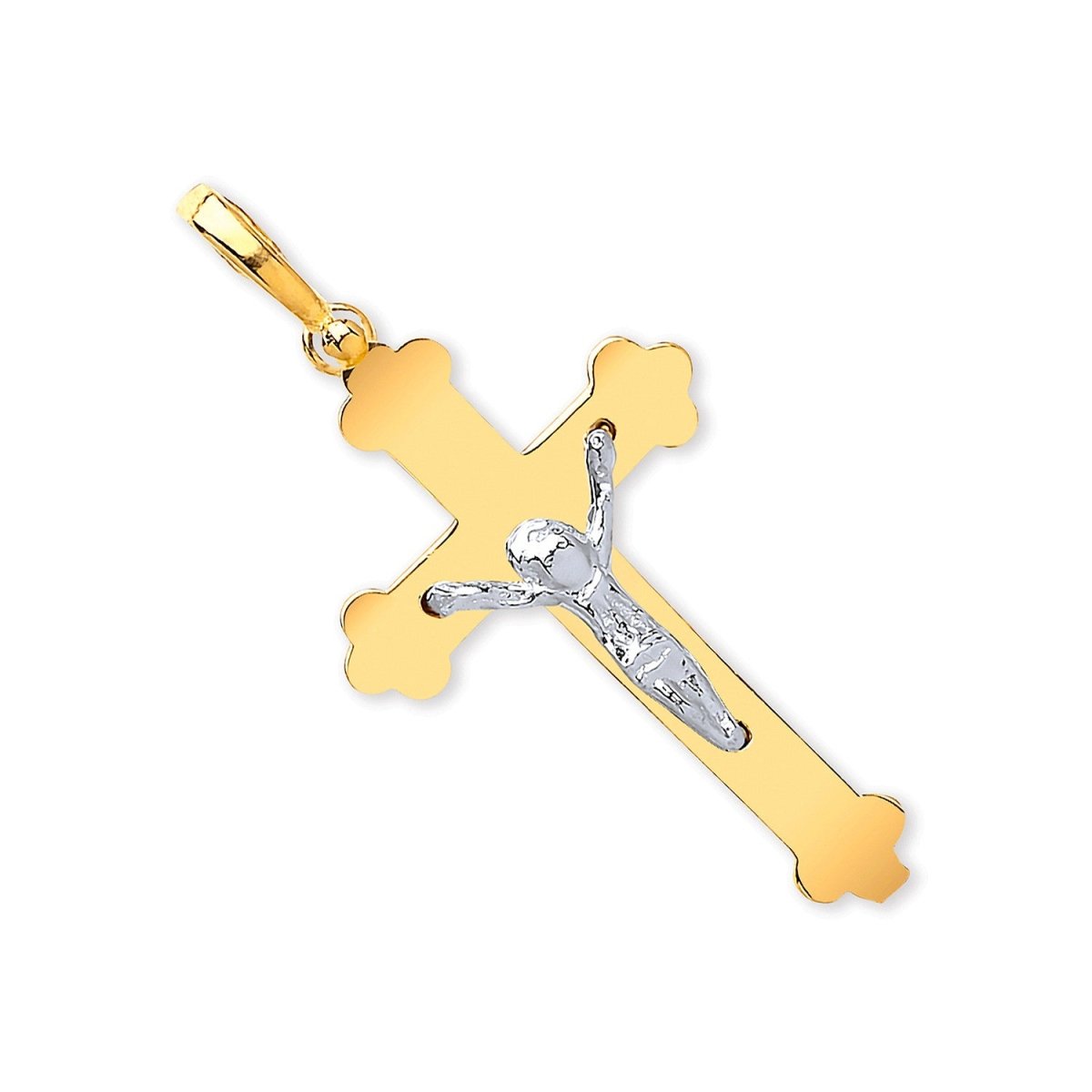 9ct Gold Two Colour Crucifix – Timeless | Samuel Perry