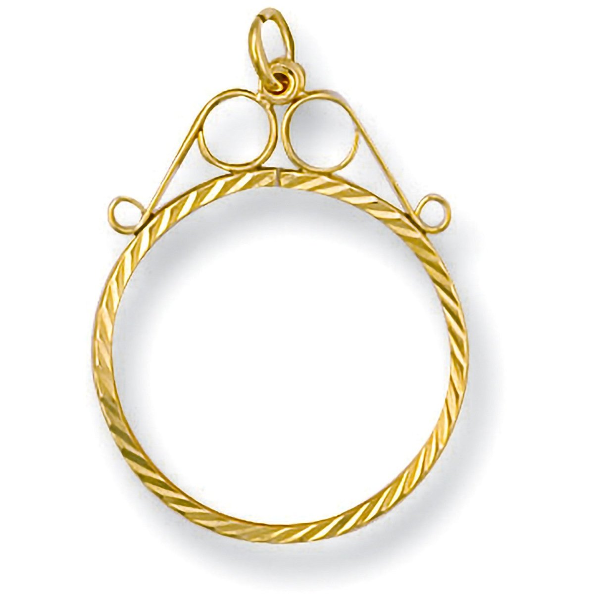 9ct Yellow Gold Full D/C Scroll Top Sovereign Pendant – – Samuel Perry