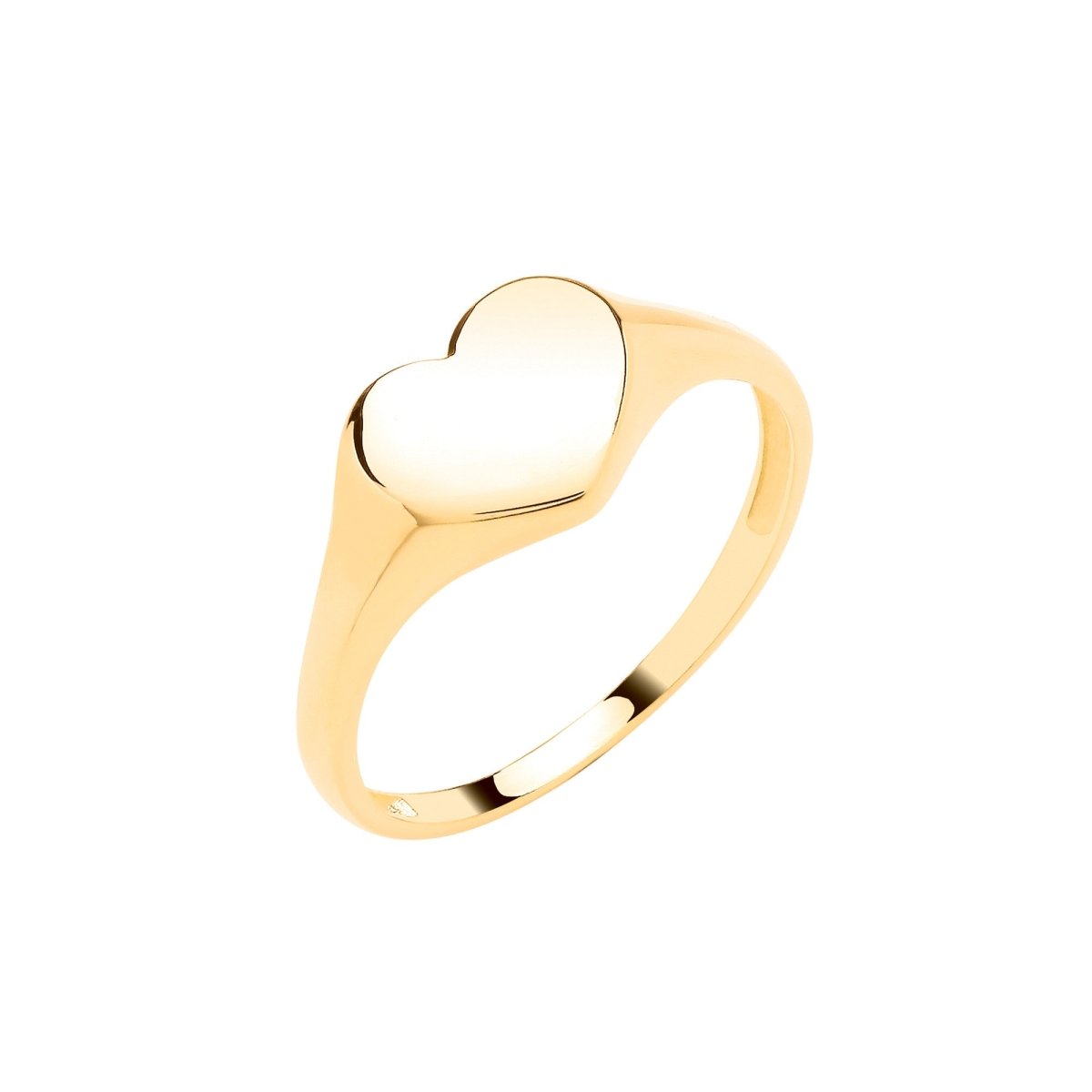 9ct Yellow Gold Heart Signet Baby/Child Ring – Precious – Samuel Perry