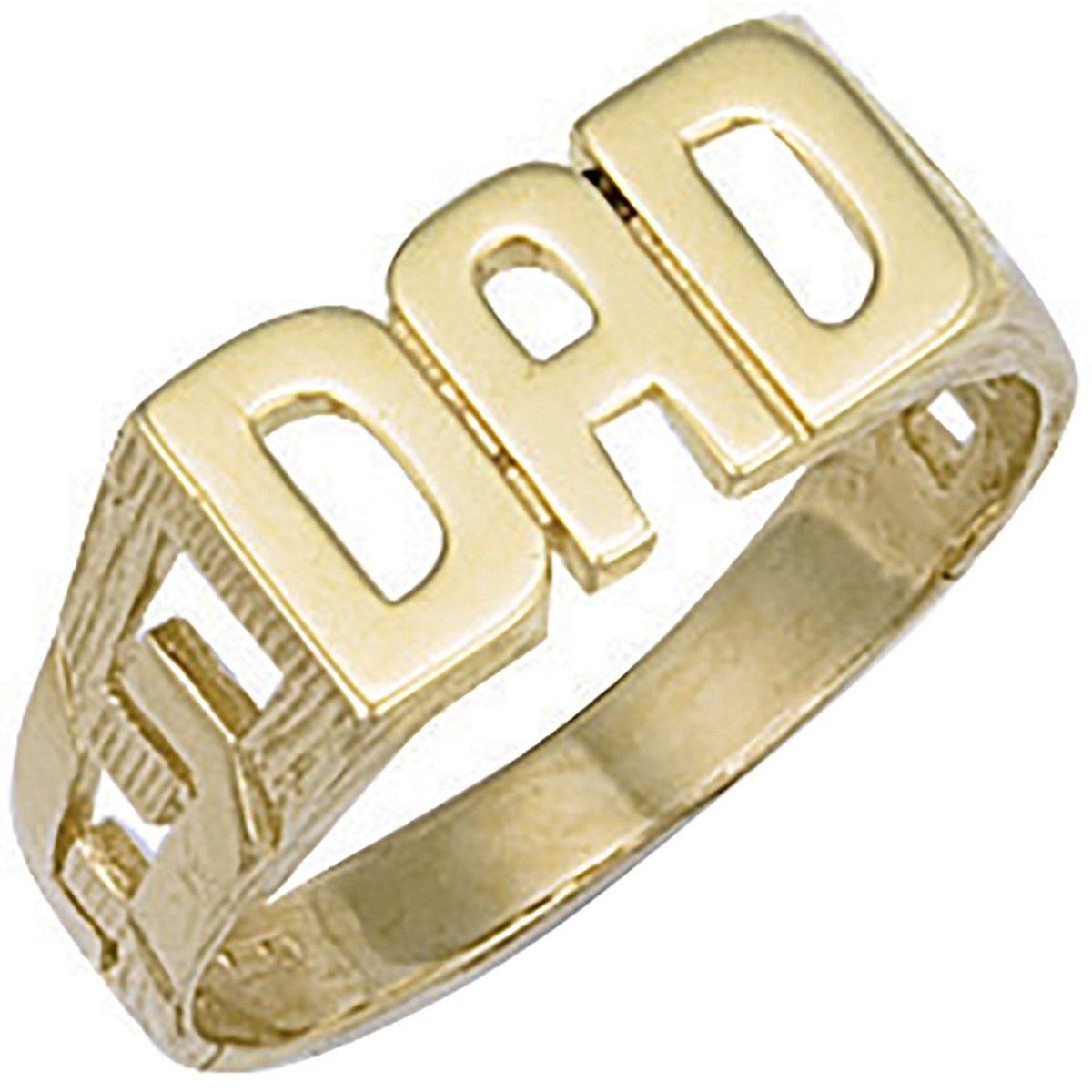 9ct Yellow Gold Id Sides Dad Ring – Elegant & Durable – Samuel Perry