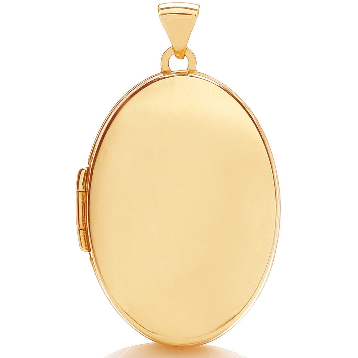 9ct Yellow Gold Oval Plain Locket | Samuel Perry