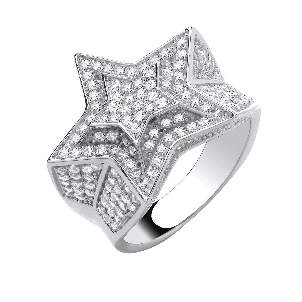 Sterling Silver 3D Star Ring | Samuel Perry