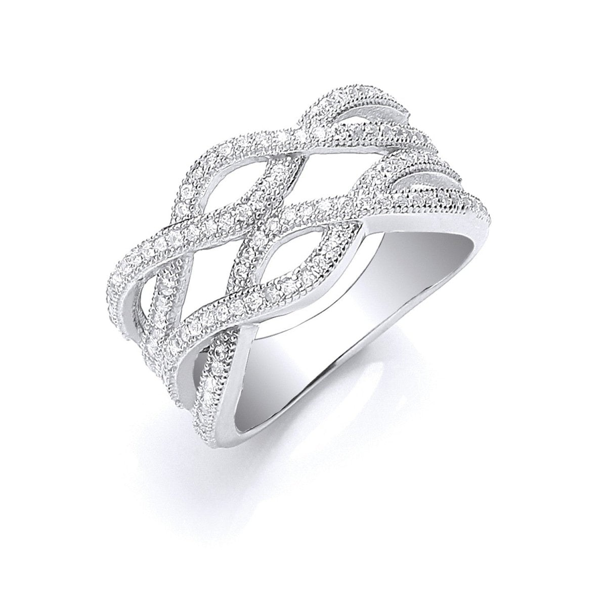 Sterling Silver Fancy CZ Ring | Samuel Perry