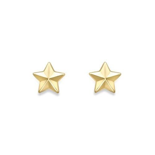 9ct Gold Star Shape Stud Earrings, Radiant & Bold, 6mm, 0.50g, Gift Bo ...